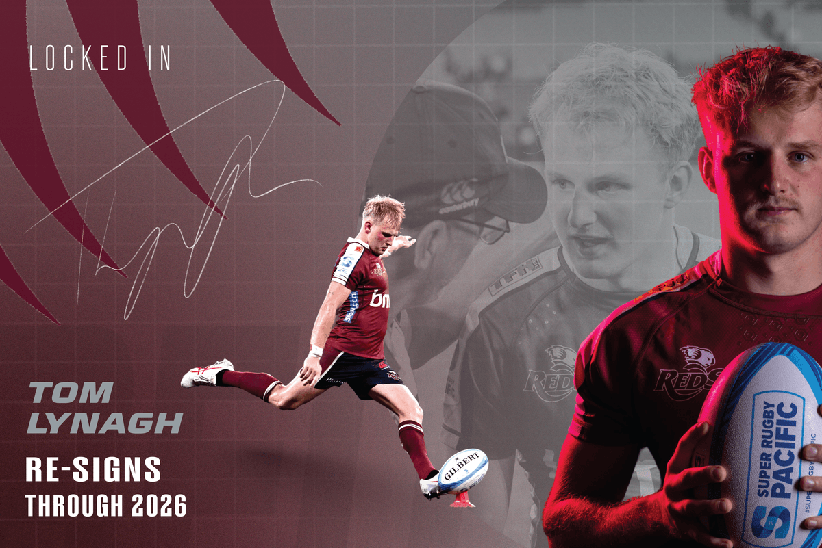 Tom Lynagh re-signs with the Queensland Reds through 2026